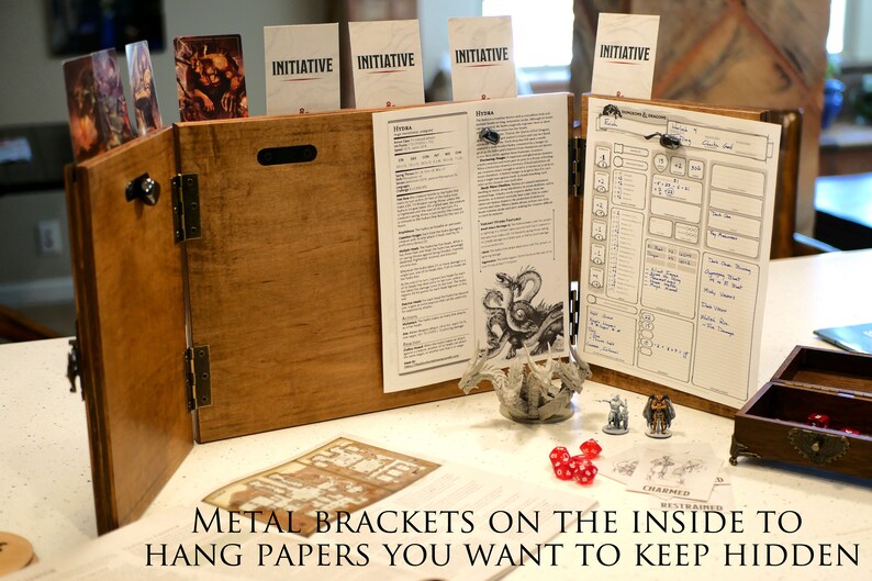 Personalized Engraved Wood Dungeon Master Screen With Custom - Etsy