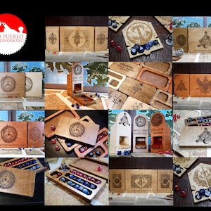 Wooden DND Dice Box and Tray Set for Dungeons & Dragons, Custom ...