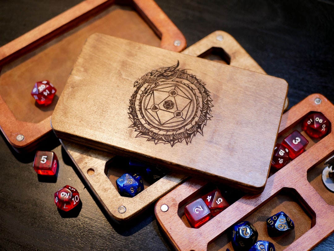 DND Dice Box, Custom Personalized Engraved Wood Dungeons and Dragons ...
