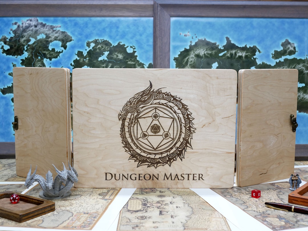 Personalized Dungeons and Dragons DM Screen, Handmade Wooden Tabletop ...
