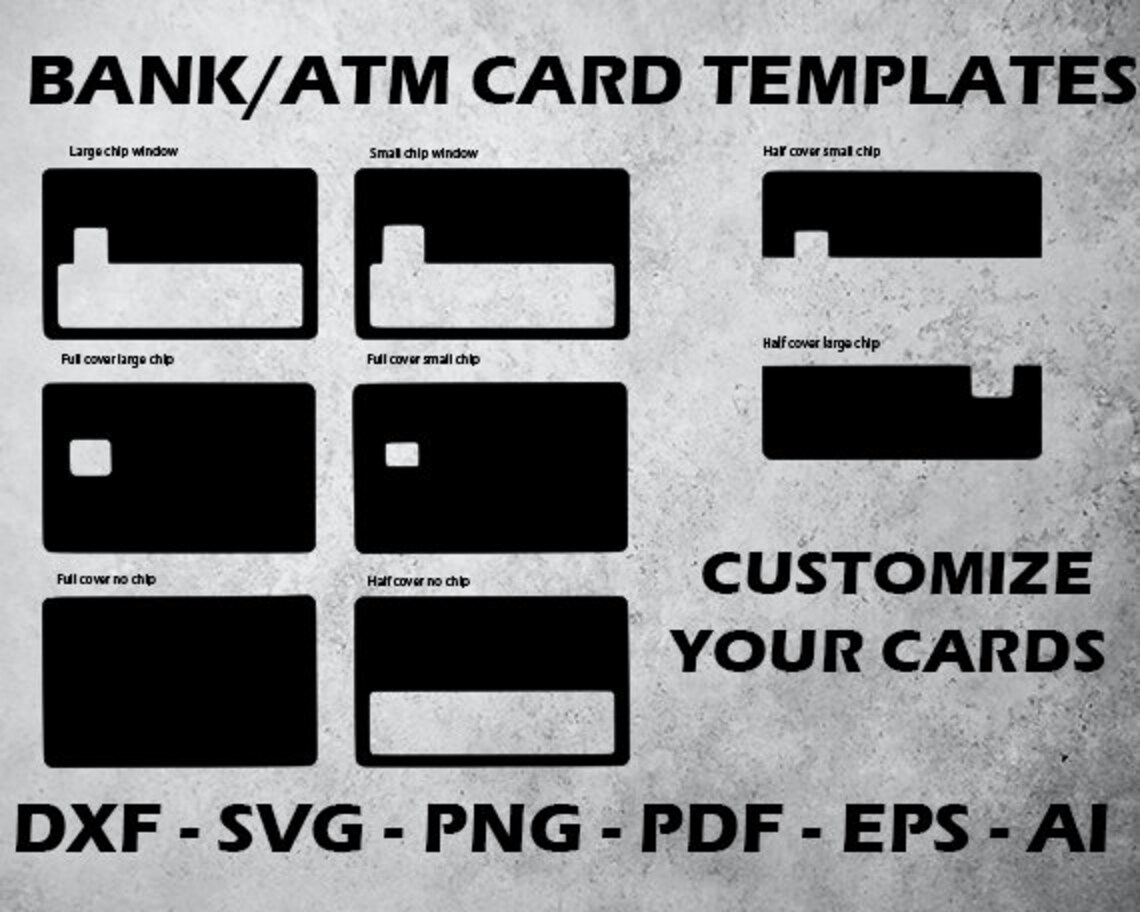 Bank/atm Card Skin Template - Create Your Own Skins for Your Cards! - Etsy