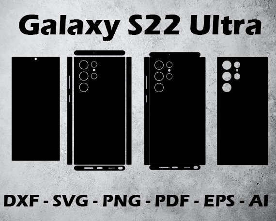 Samsung Galaxy S22 Ultra - Skin Cutting Templates SVG Vector - Etsy