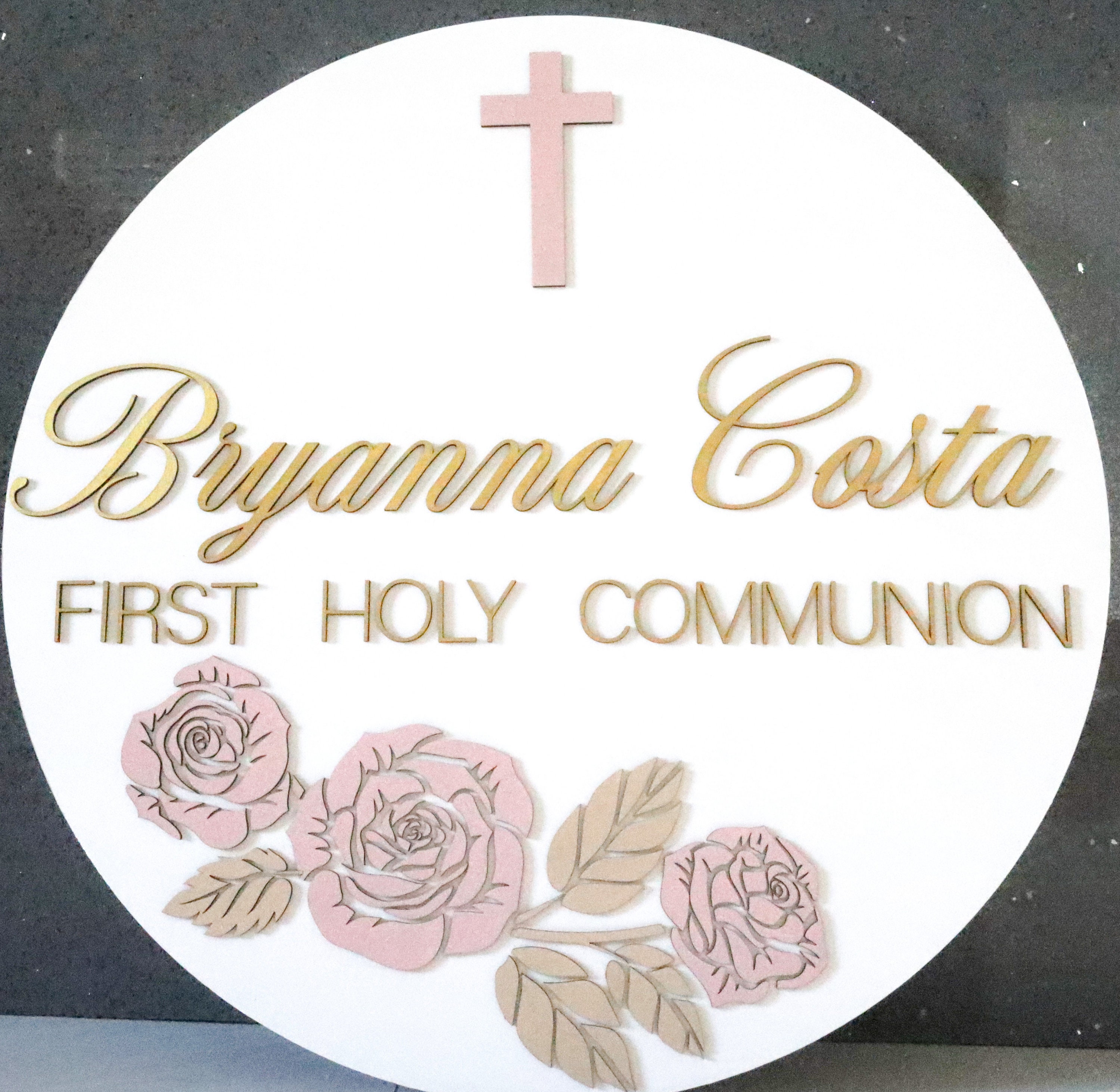 First Holy Communion Wooden Sign. - Etsy
