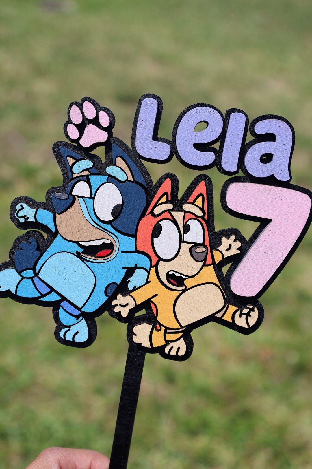 Personalized Bluey Theme Birthday Cake Topper - Etsy