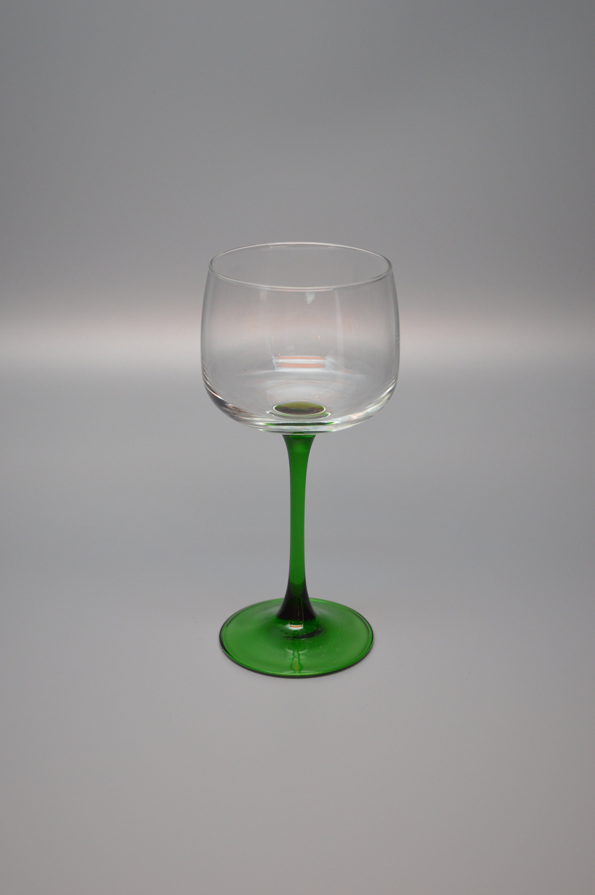 French Green Glass Wine Glasses, luminarc, Long Stem, Set of 10 - Etsy