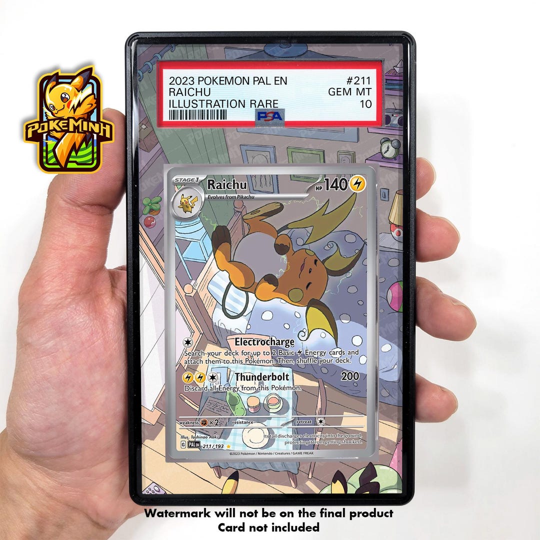Raichu AR Custom Pokemon Graded Display Case - Etsy