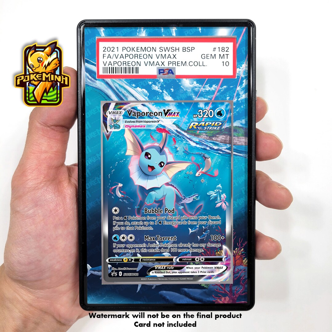 Vaporeon VMAX Alternate Art Custom Pokemon Graded Display Case - Etsy