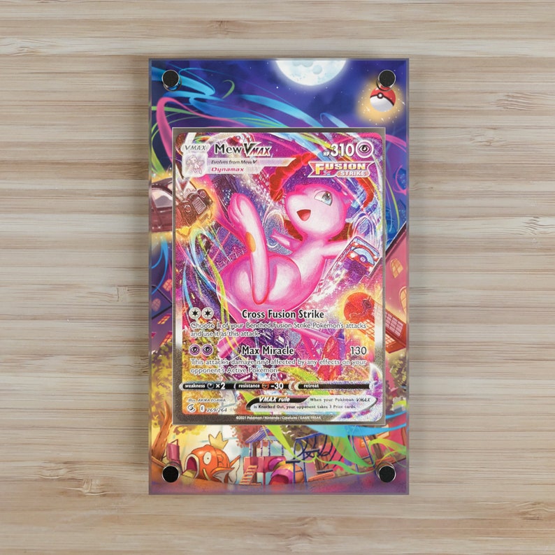Mew VMAX Alternate Art Custom Pokemon Card Display Case - Etsy
