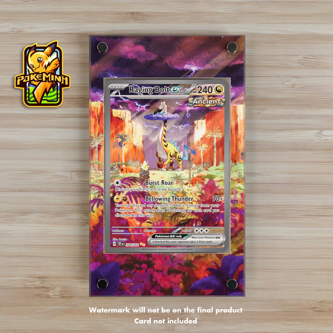 Raging Bolt EX SAR Custom Pokemon Card Display Case - Etsy