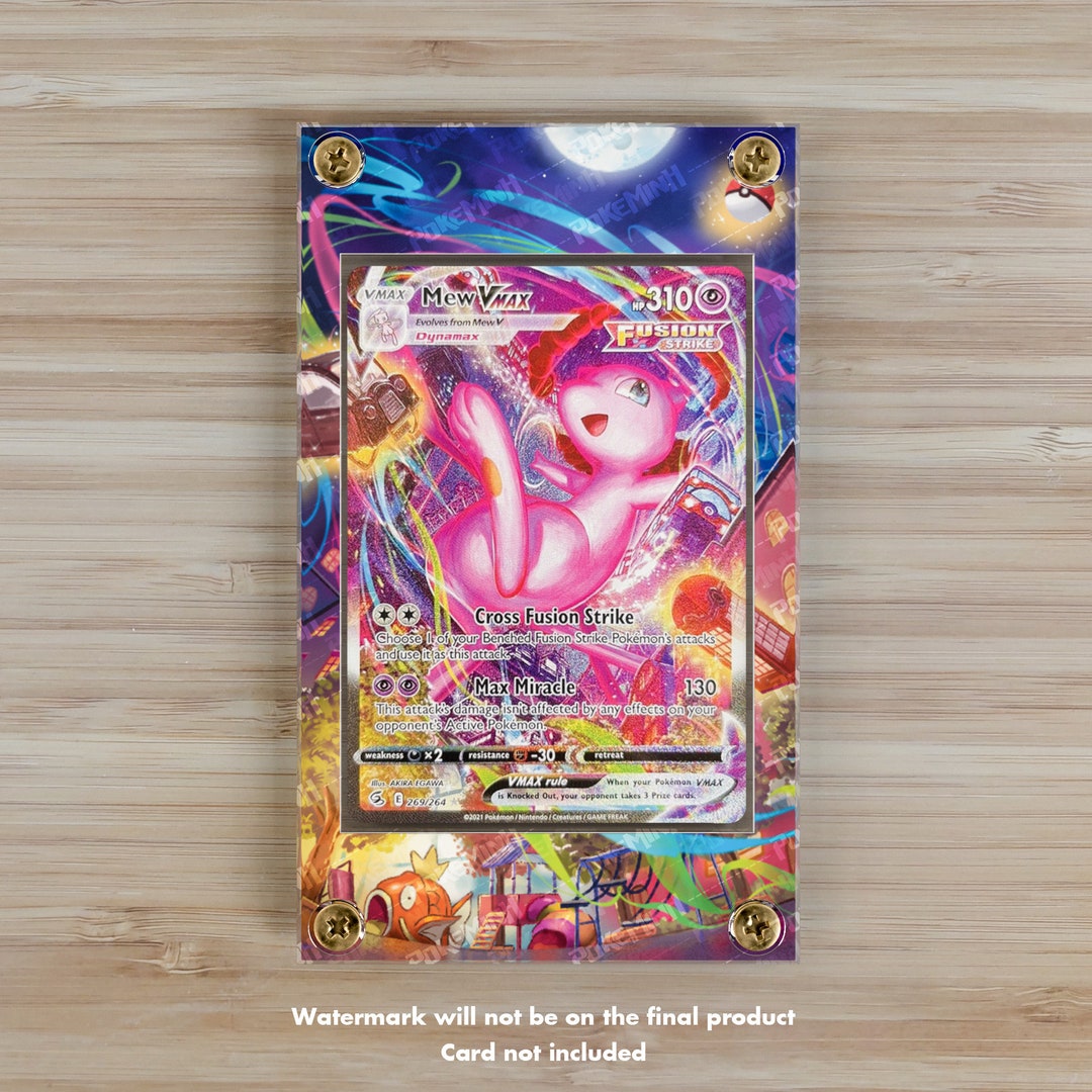 Mew VMAX Alternate Art Custom Pokemon Card Display Case - Etsy