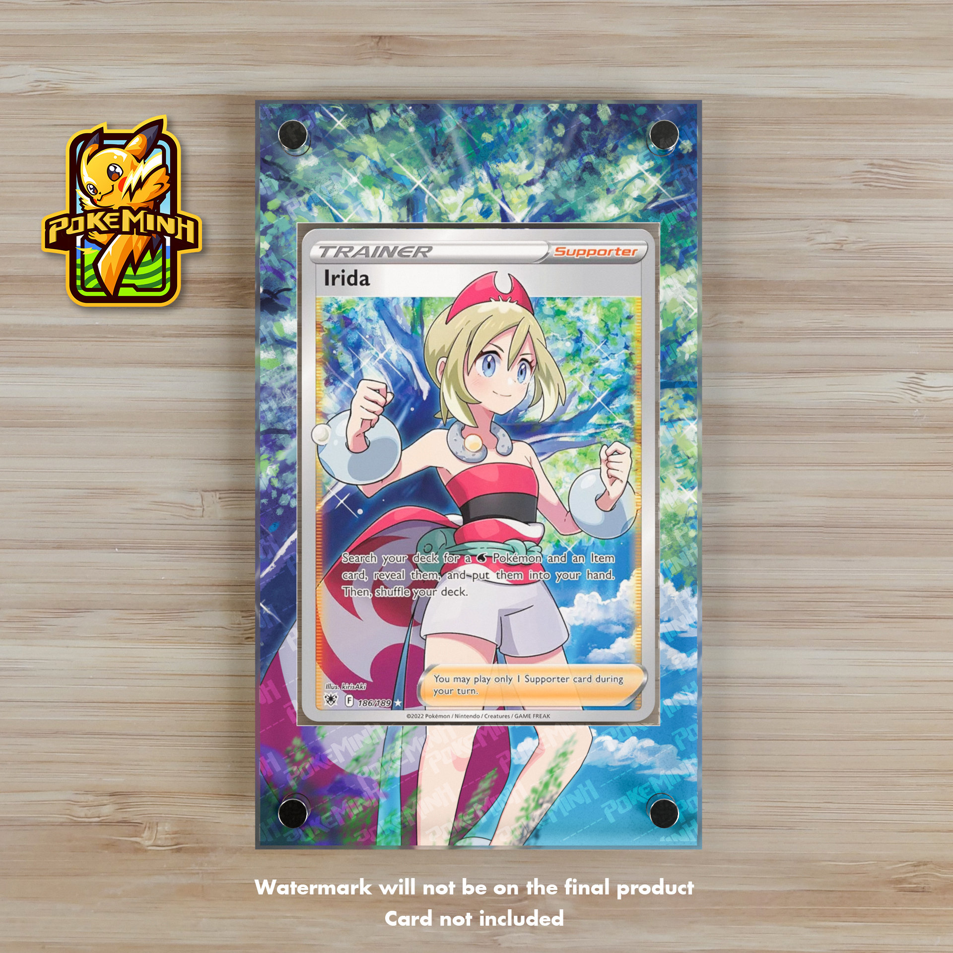 Irida Full Art Trainer Custom Pokemon Card Display Case - Etsy