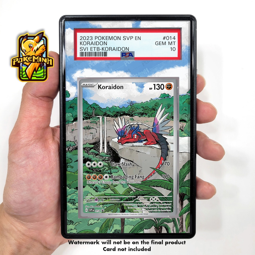 Koraidon Promo Custom Pokemon Graded Display Case - Etsy