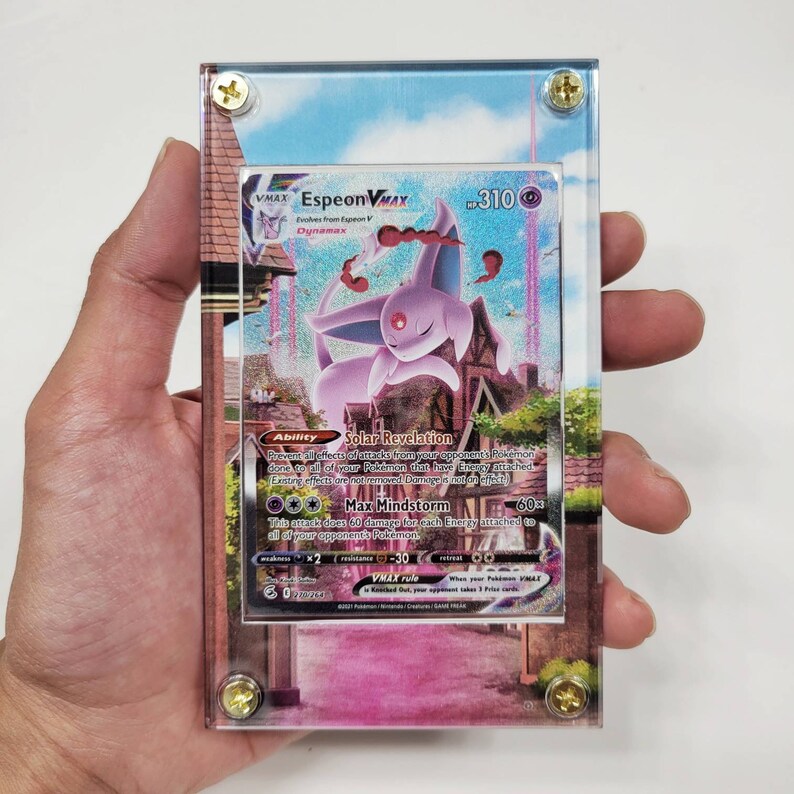 Espeon VMAX Alternate Art Custom Pokemon Card Display Case - Etsy India