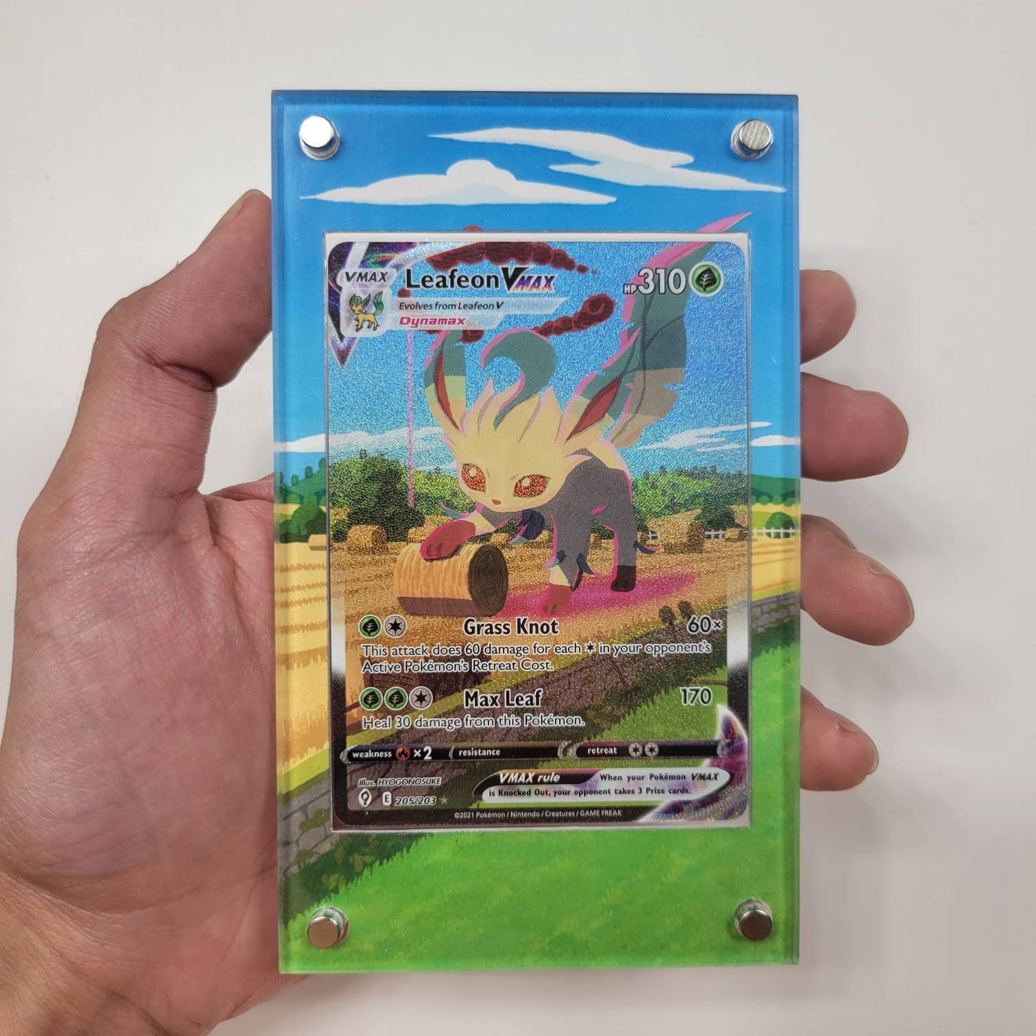 Leafeon VMAX Alternate Art Custom Pokemon Card Display Case - Etsy