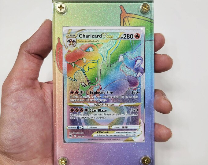 Charizard VSTAR Rainbow Custom Pokemon Card Display Case - Etsy