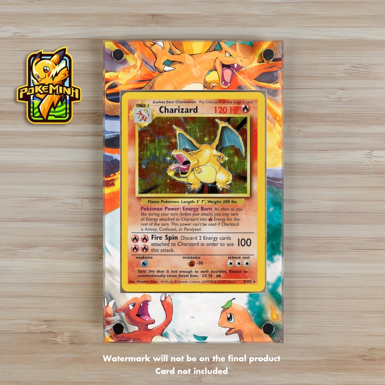 Charizard Charmeleon Charmander Custom Pokemon Graded Card - Etsy