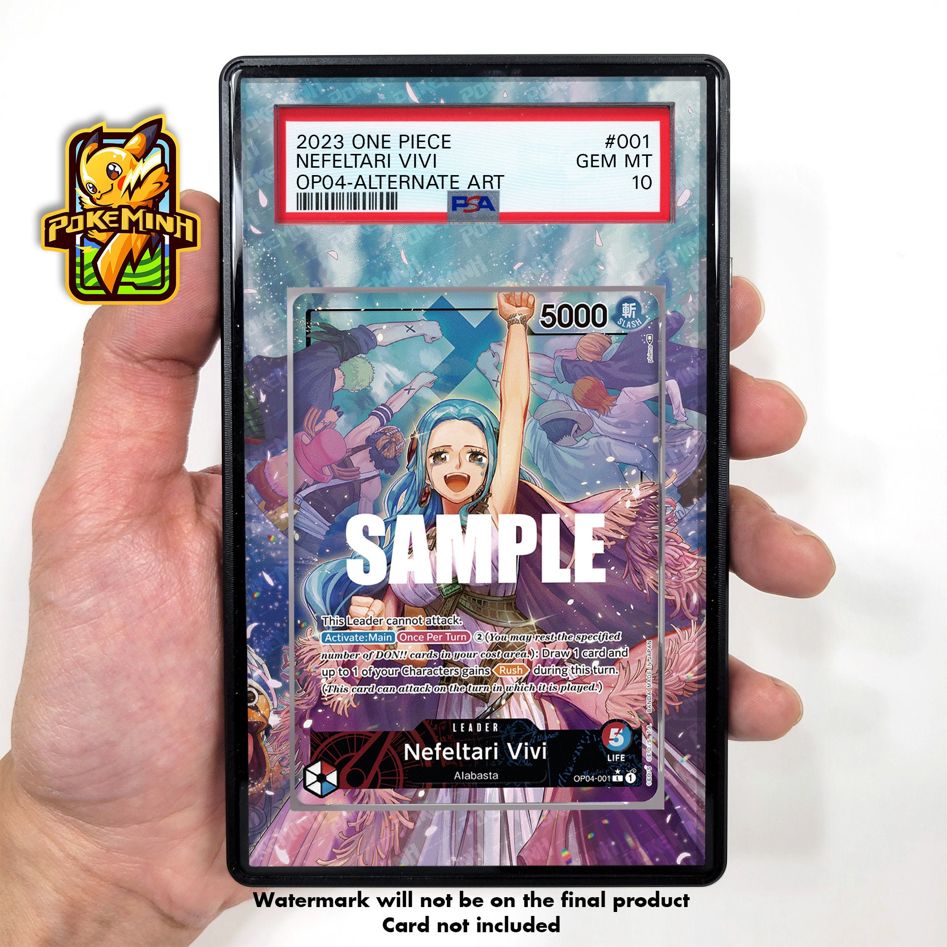 Nefeltari Vivi Alternate Art Custom One Piece Graded Display Nefeltari Vivi Alternate Art Custom One Piece Graded Display