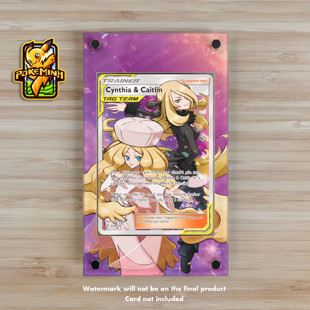 Cynthia Caitlin Full Art Trainer Custom Pokemon Display Case - Etsy
