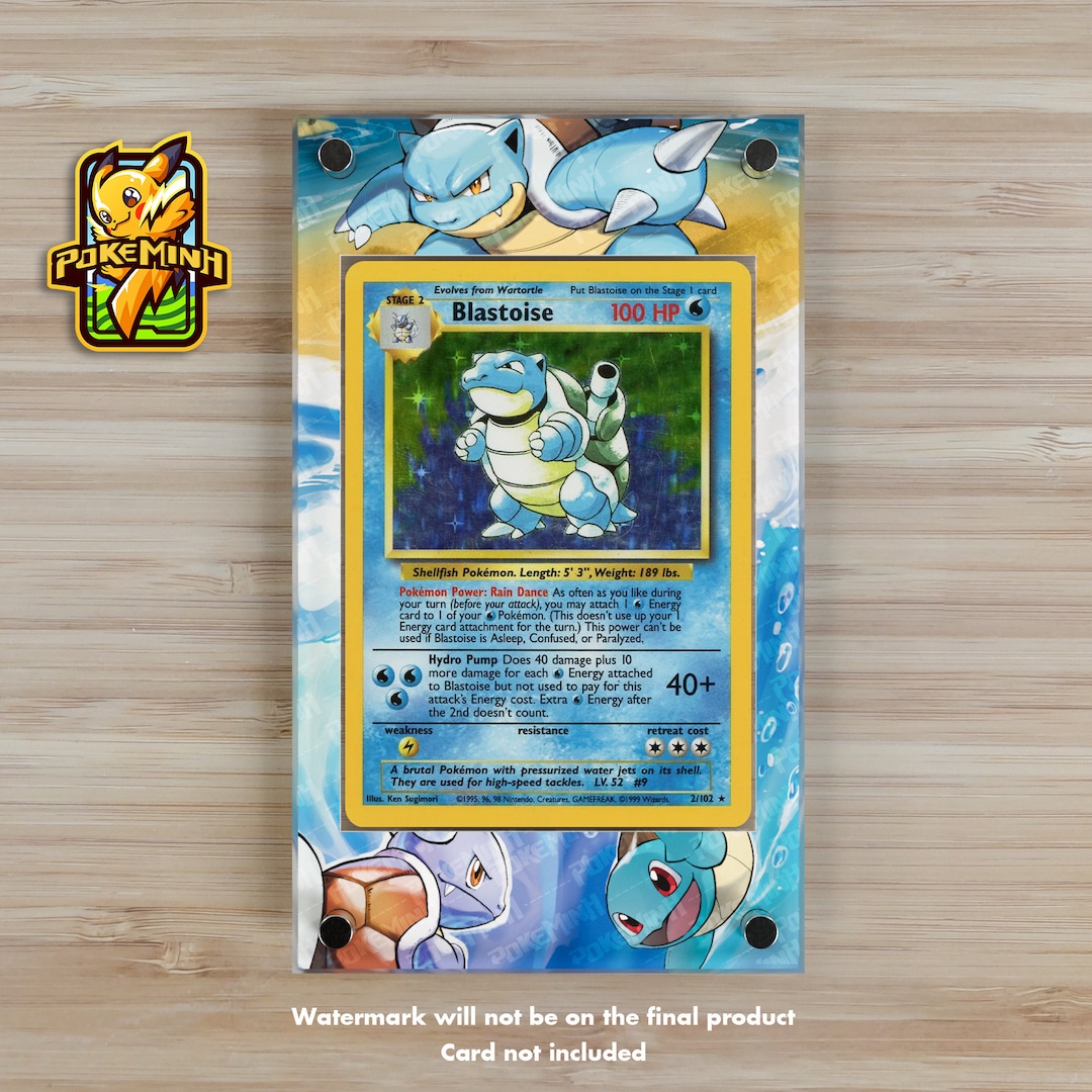 Blastoise Wartortle Squirtle Custom Pokemon Display Case - Etsy