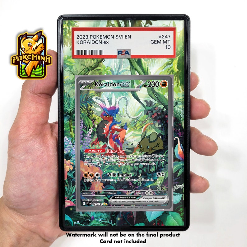 Koraidon EX SAR Custom Pokemon Graded Display Case - Etsy