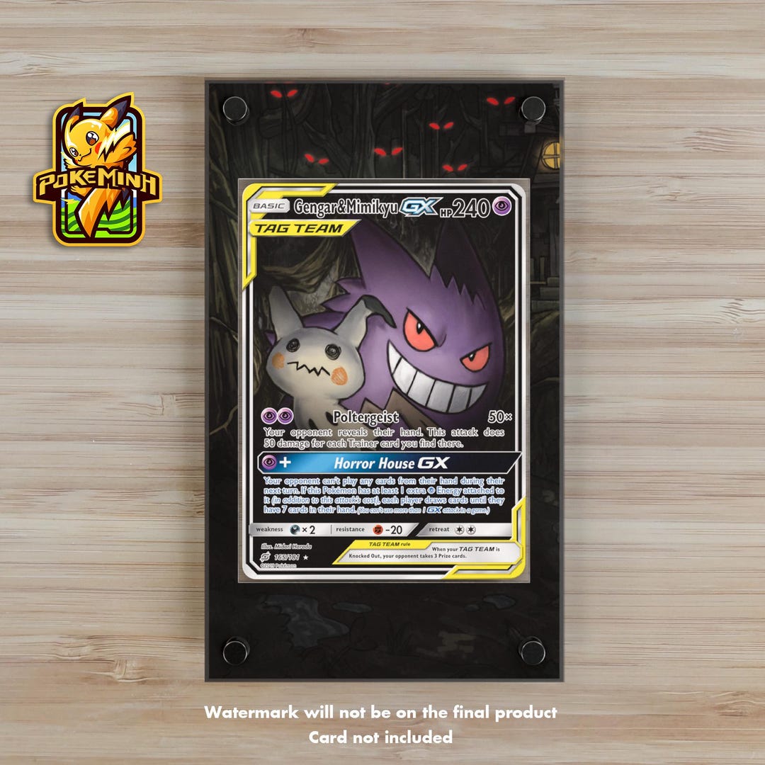 Gengar Mimikyu Alternate Art Custom Pokemon Display Case - Etsy