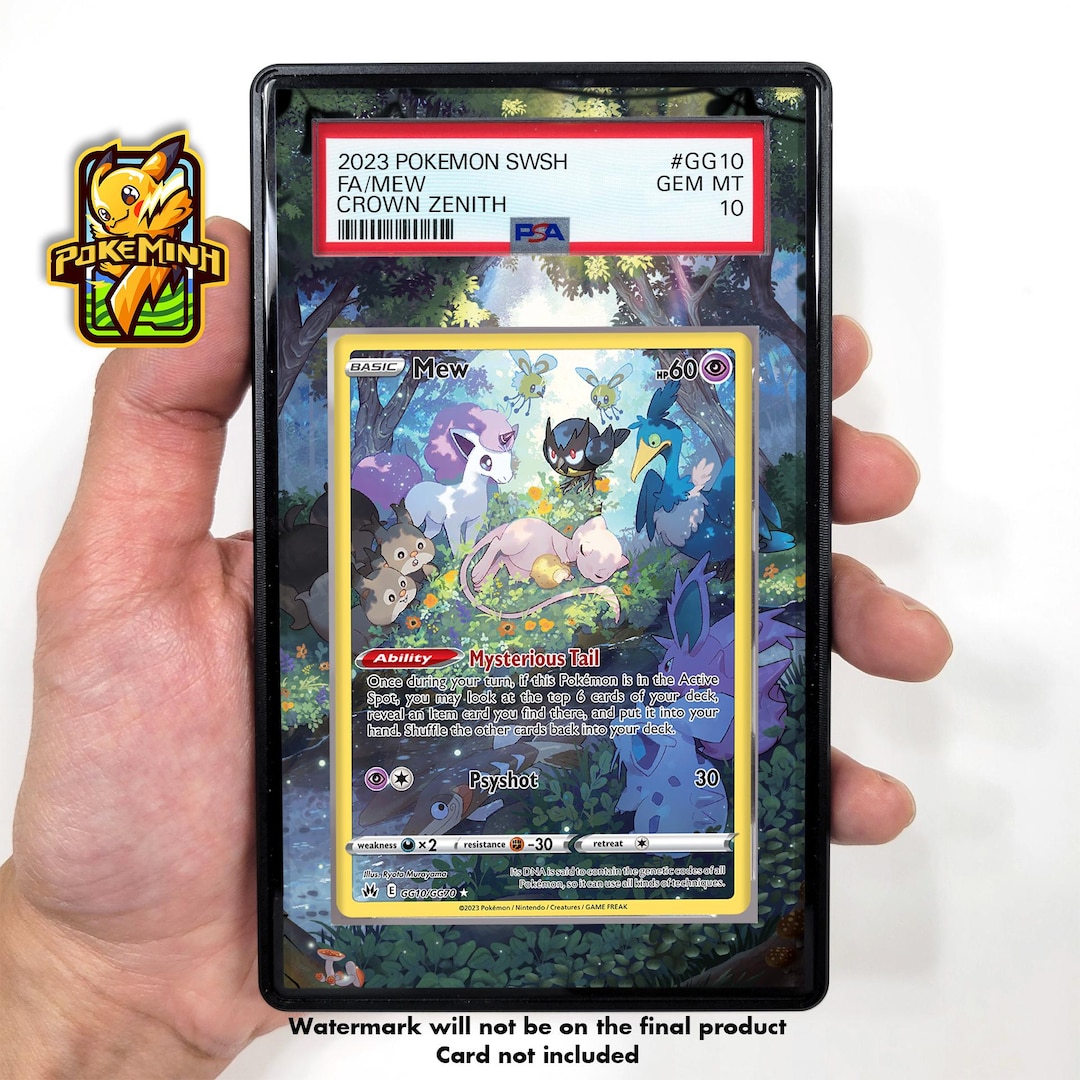Mew AR Custom Pokemon Graded Card Display Case - Etsy