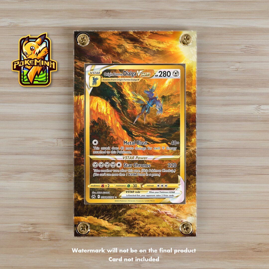 Dialga VSTAR Gold Alternate Art Custom Pokemon Card Display - Etsy