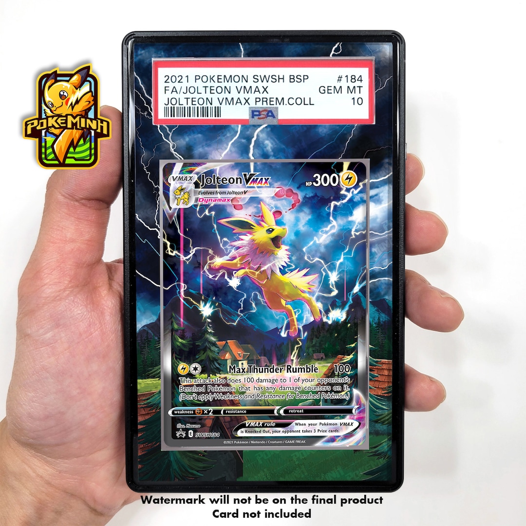 Jolteon VMAX Alternate Art Custom Pokemon Graded Display Case - Etsy