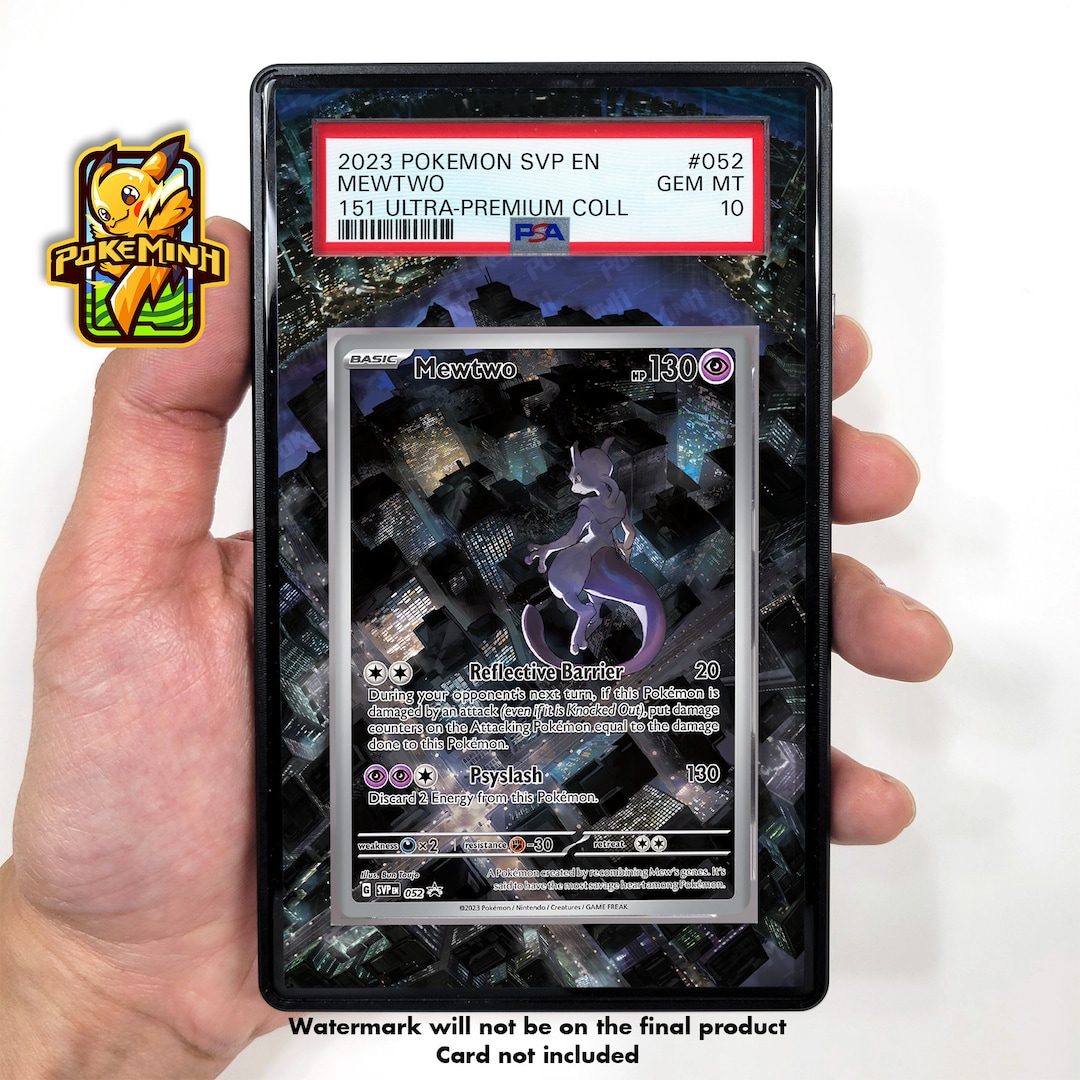 Mewtwo 151 AR Custom Pokemon Graded Display Case - Etsy