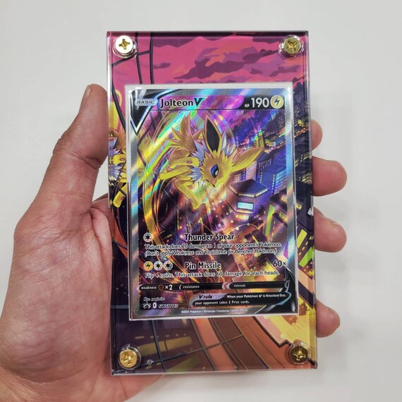 Jolteon V Alternate Art Custom Pokemon Card Display Case - Etsy