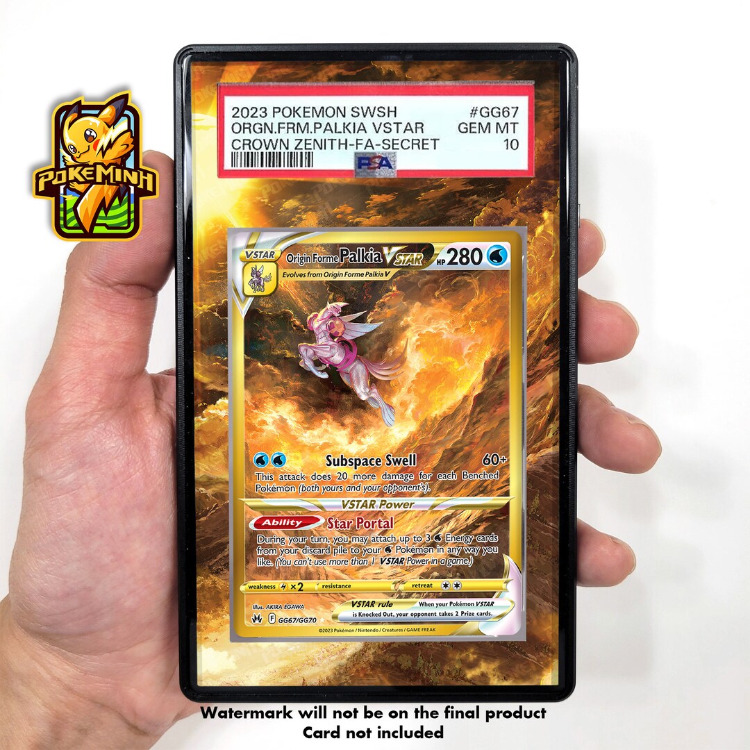 Palkia VSTAR Gold Alternate Art Custom Pokemon Graded Display Case - Etsy
