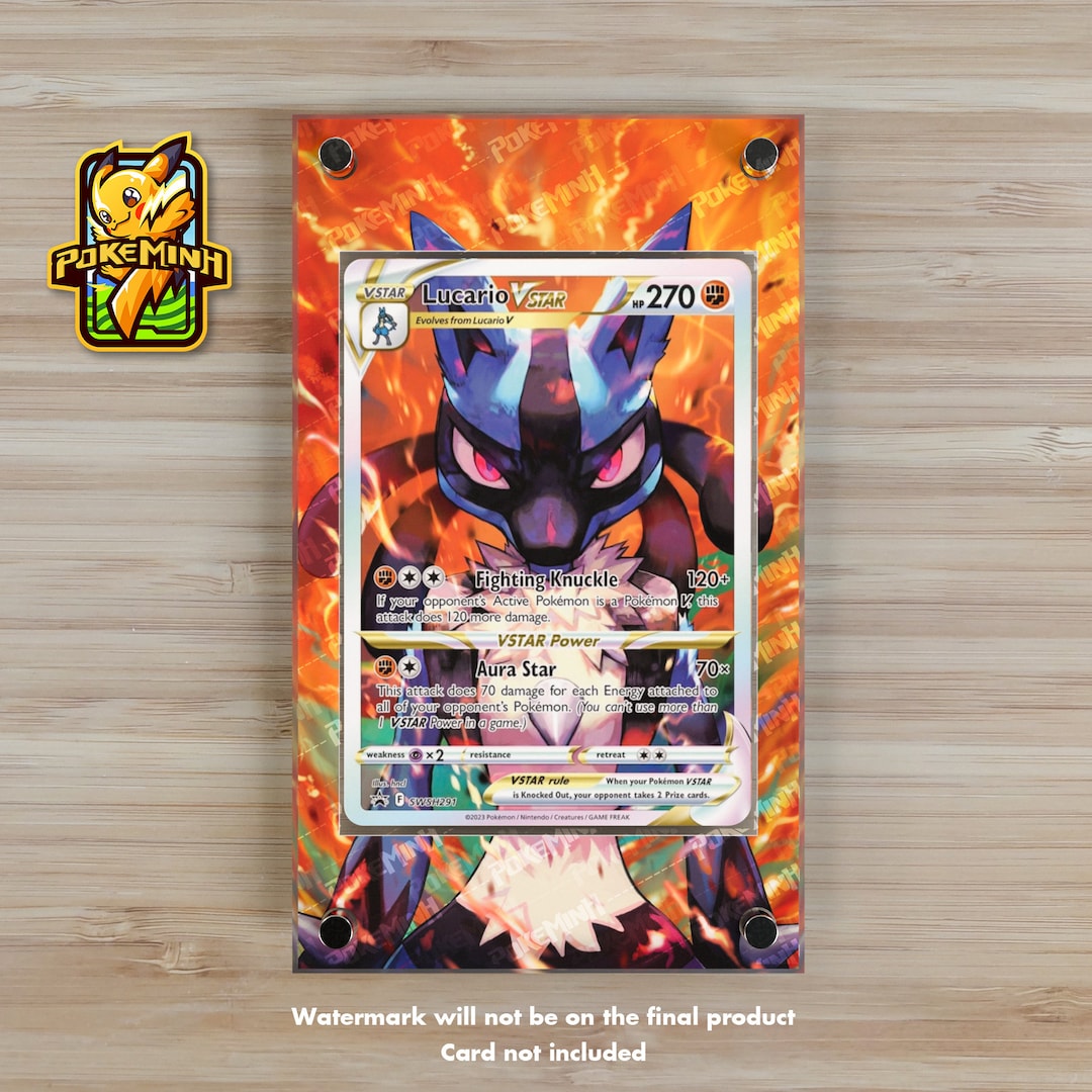 Lucario VSTAR Alternate Art Custom Pokemon Display Case - Etsy