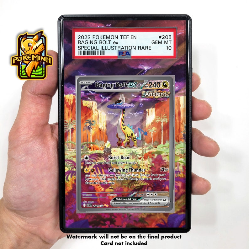 Raging Bolt EX SAR Shiny Custom Pokemon Graded Display Case - Etsy