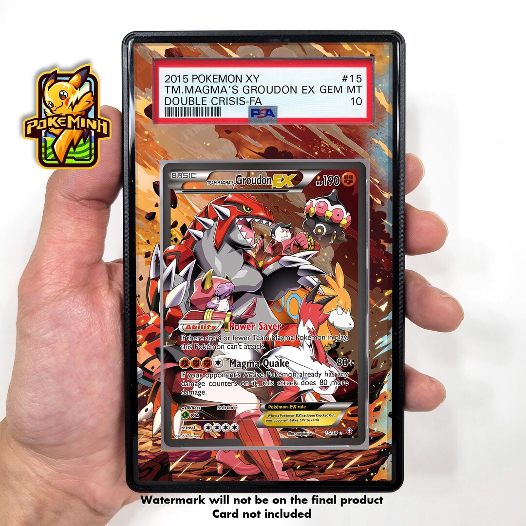 Groudon EX Custom Pokemon Graded Display Case - Etsy