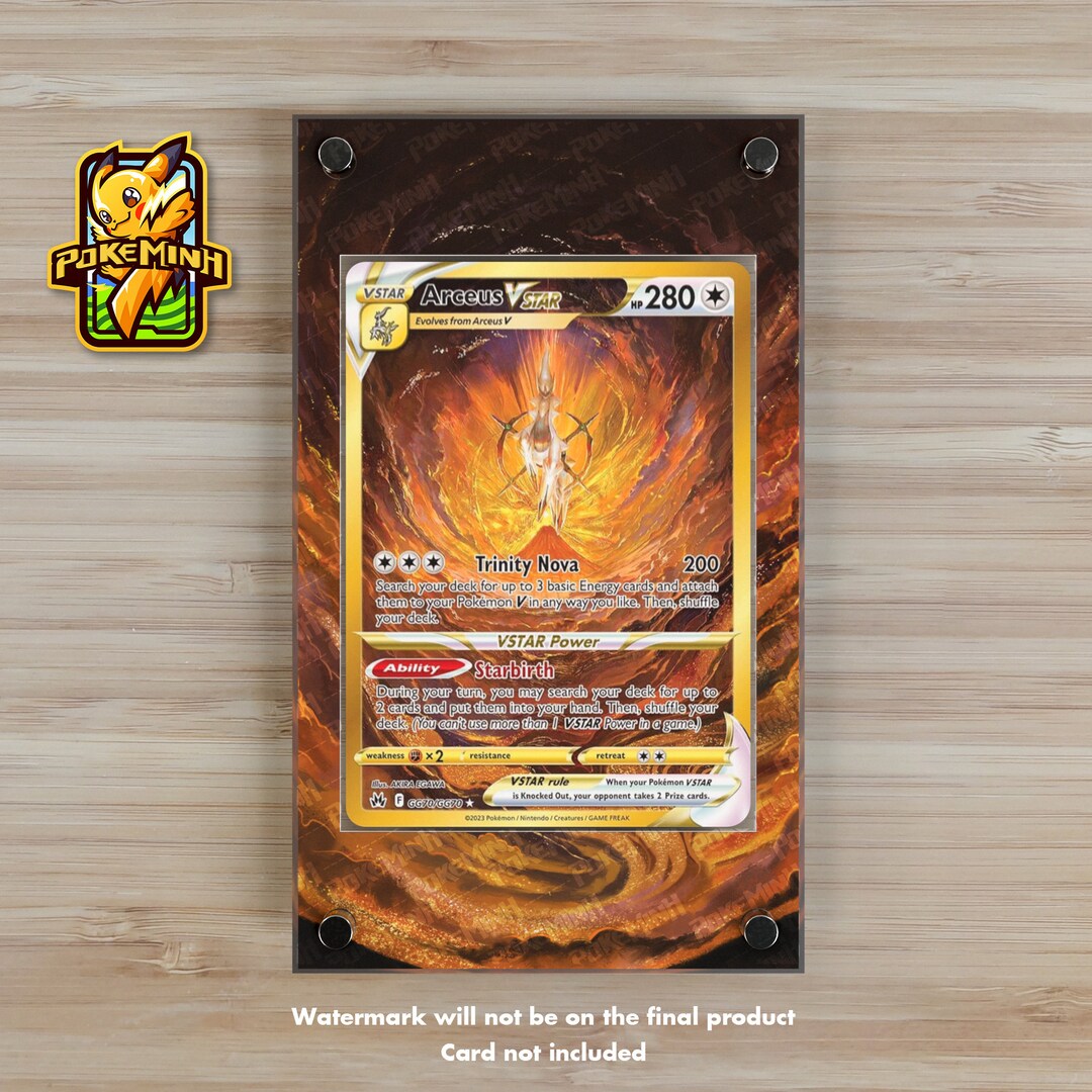 Arceus VSTAR Gold Alternate Art Custom Pokemon Display Case - Etsy