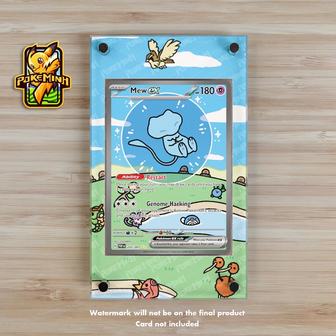 Mew EX SAR Shiny Custom Pokemon Display Case - Etsy