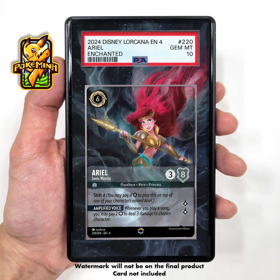 Ariel Sonic Warrior Enchanted Custom Disney Lorcana Graded Display Case ...