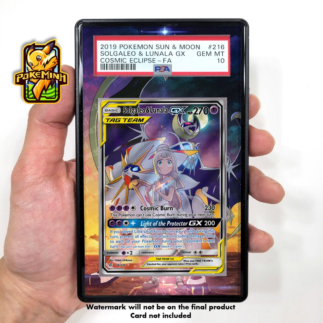 Solgaleo Lunala GX Alternate Art Custom Pokemon Graded Display Case - Etsy