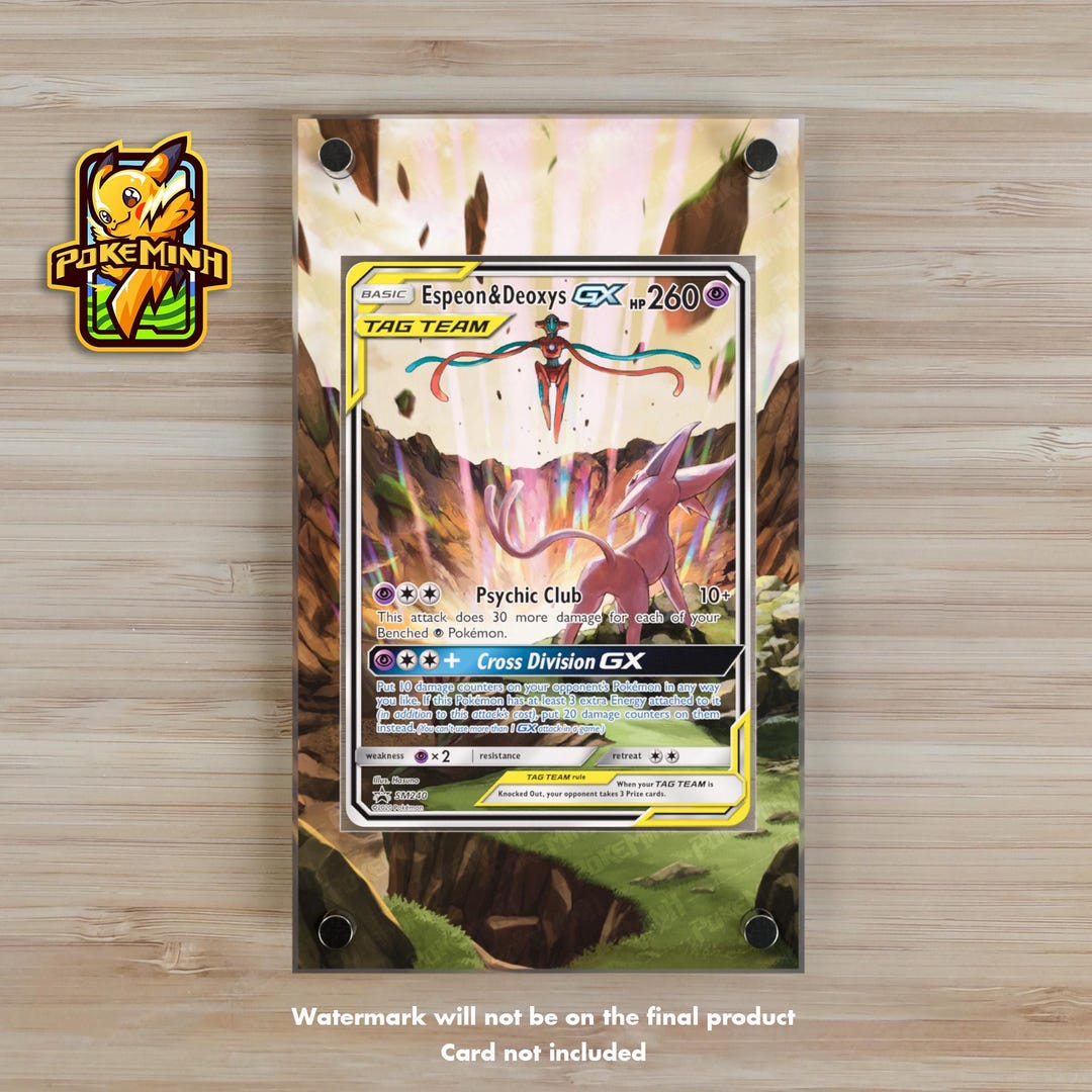 Espeon Deoxys GX Alternate Art Custom Pokemon Display Case - Etsy