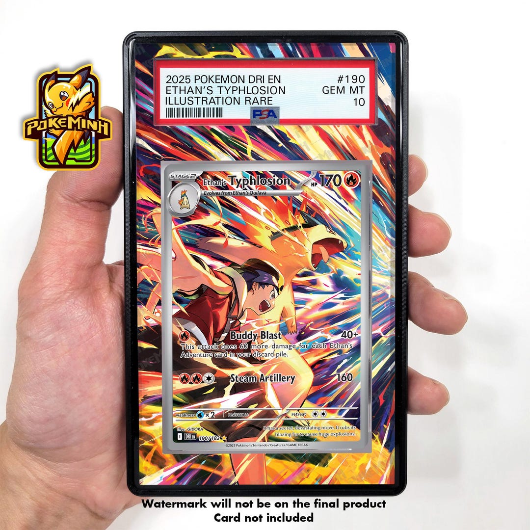 Ethan's Typhlosion AR Custom Pokemon Graded Display Case - Etsy