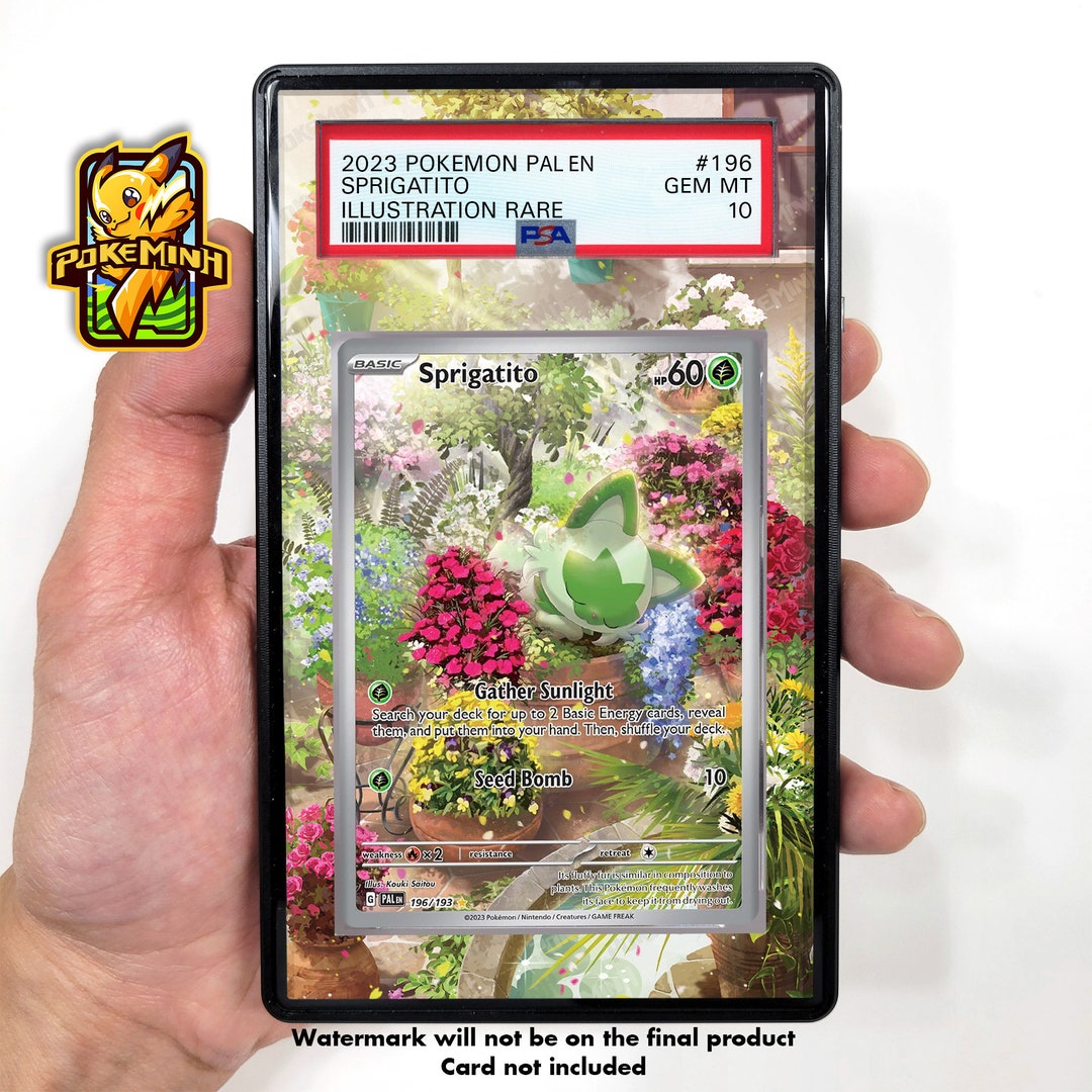 Sprigatito AR Custom Pokemon Graded Display Case - Etsy