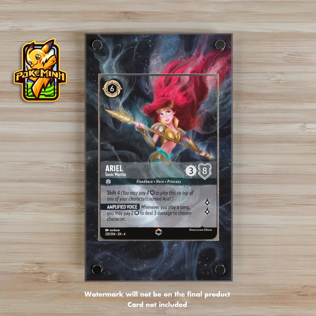 Ariel Sonic Warrior Enchanted Custom Disney Lorcana Display Case - Etsy