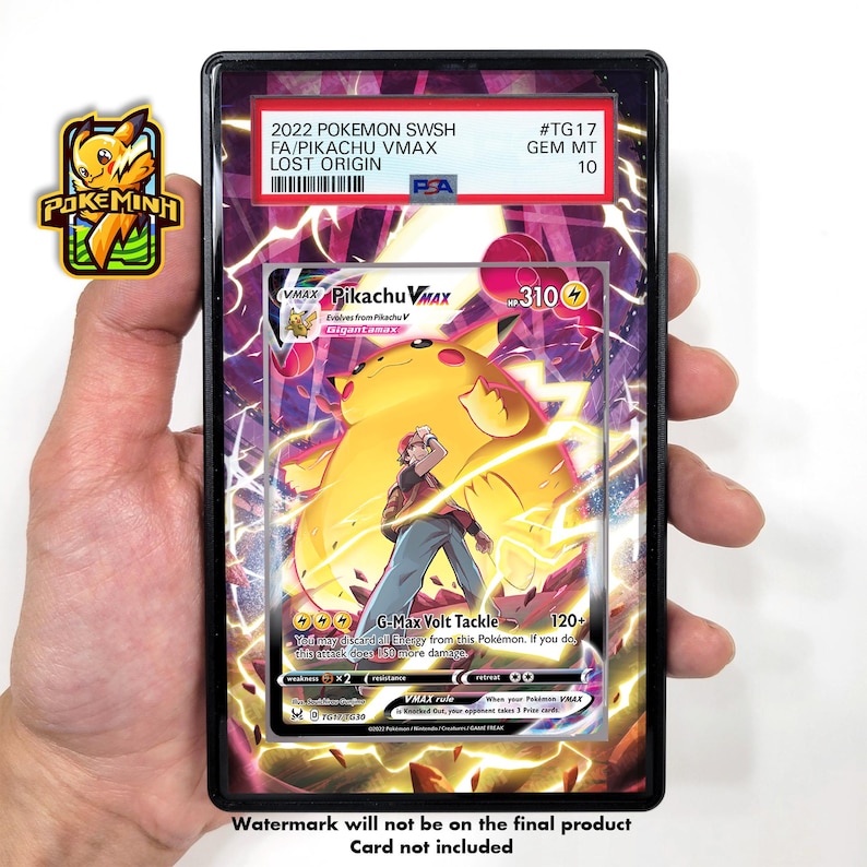 Pikachu VMAX CSR Custom Pokemon Graded Card Display Case - Etsy