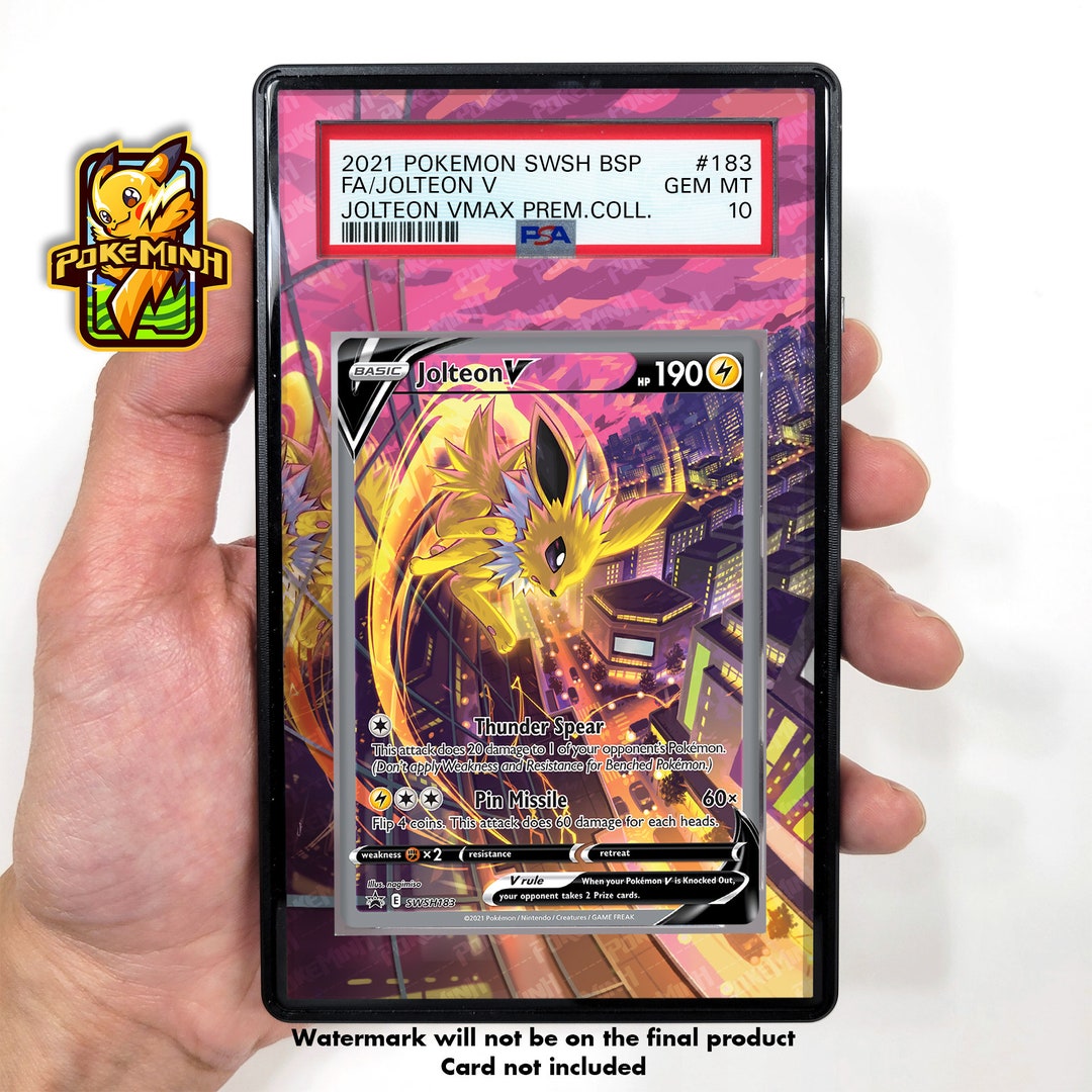 Jolteon V Alternate Art Custom Pokemon Graded Display Case - Etsy