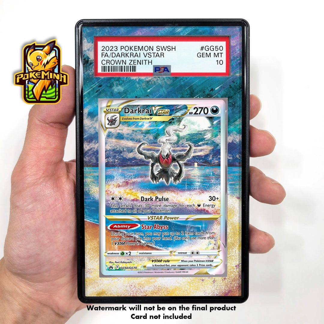 Darkrai VSTAR Alternate Art Custom Pokemon Graded Display Case - Etsy