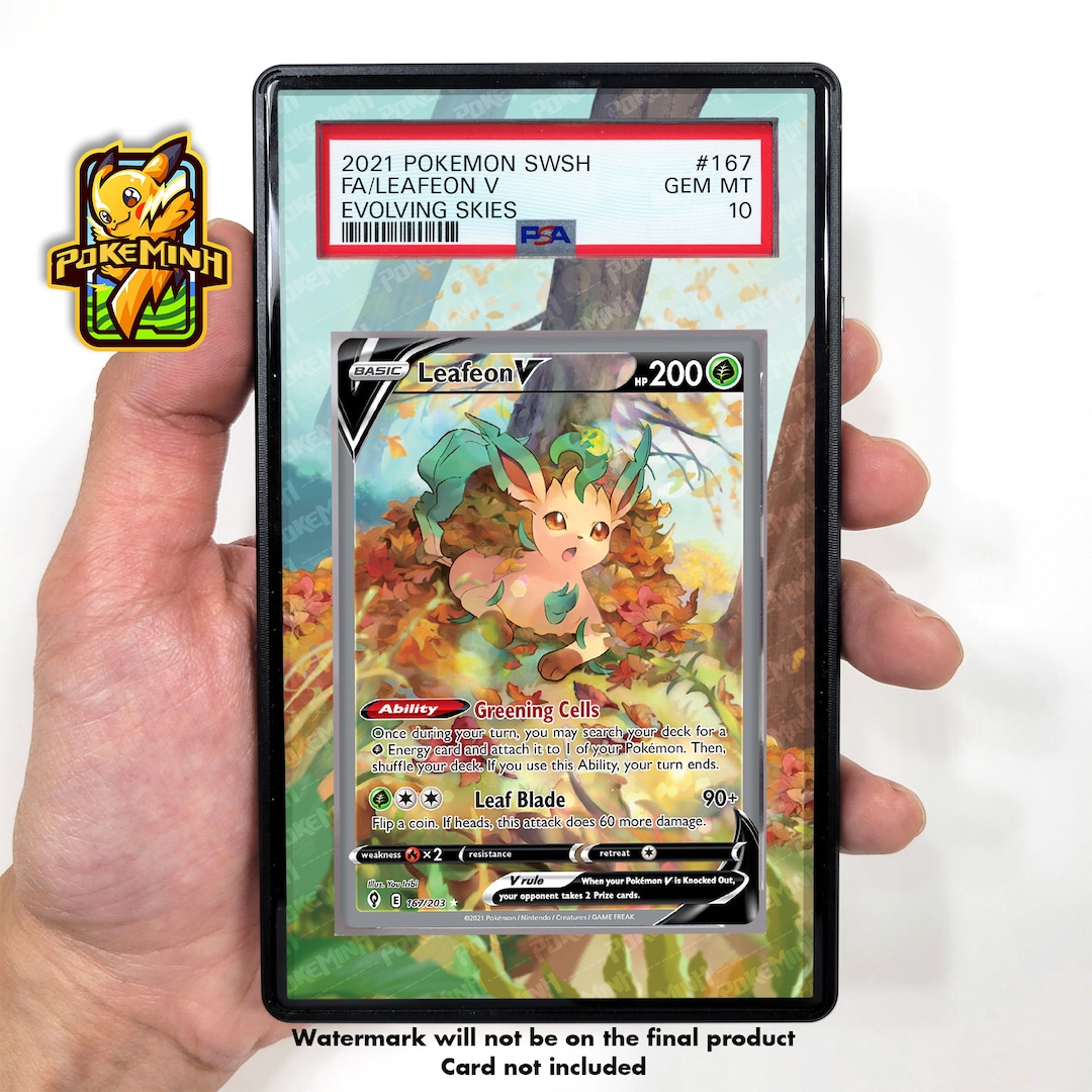 Leafeon V Alternate Art Custom Pokemon Graded Display Case - Etsy