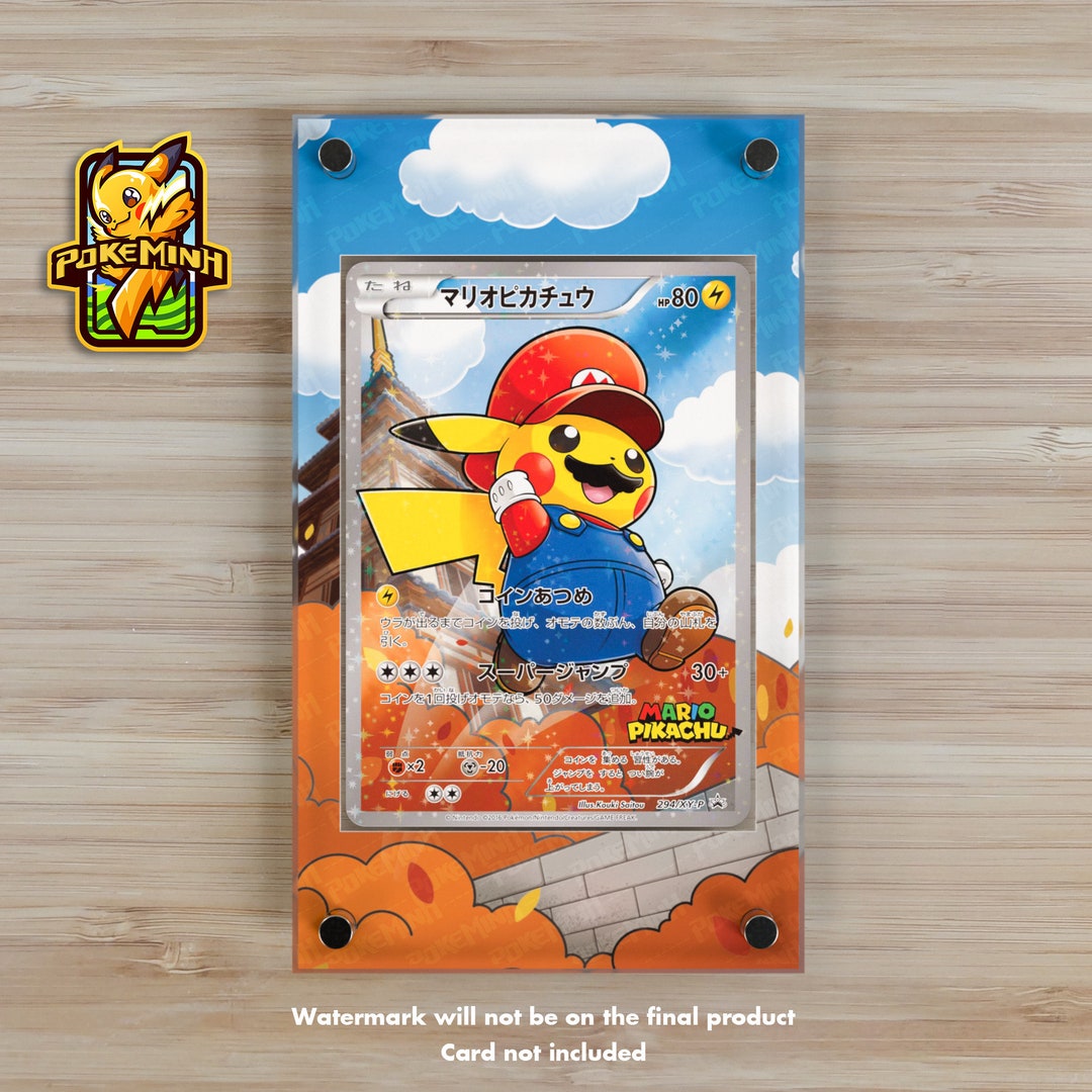 Mario Pikachu 294/XY-P Custom Pokemon Display Case - Etsy