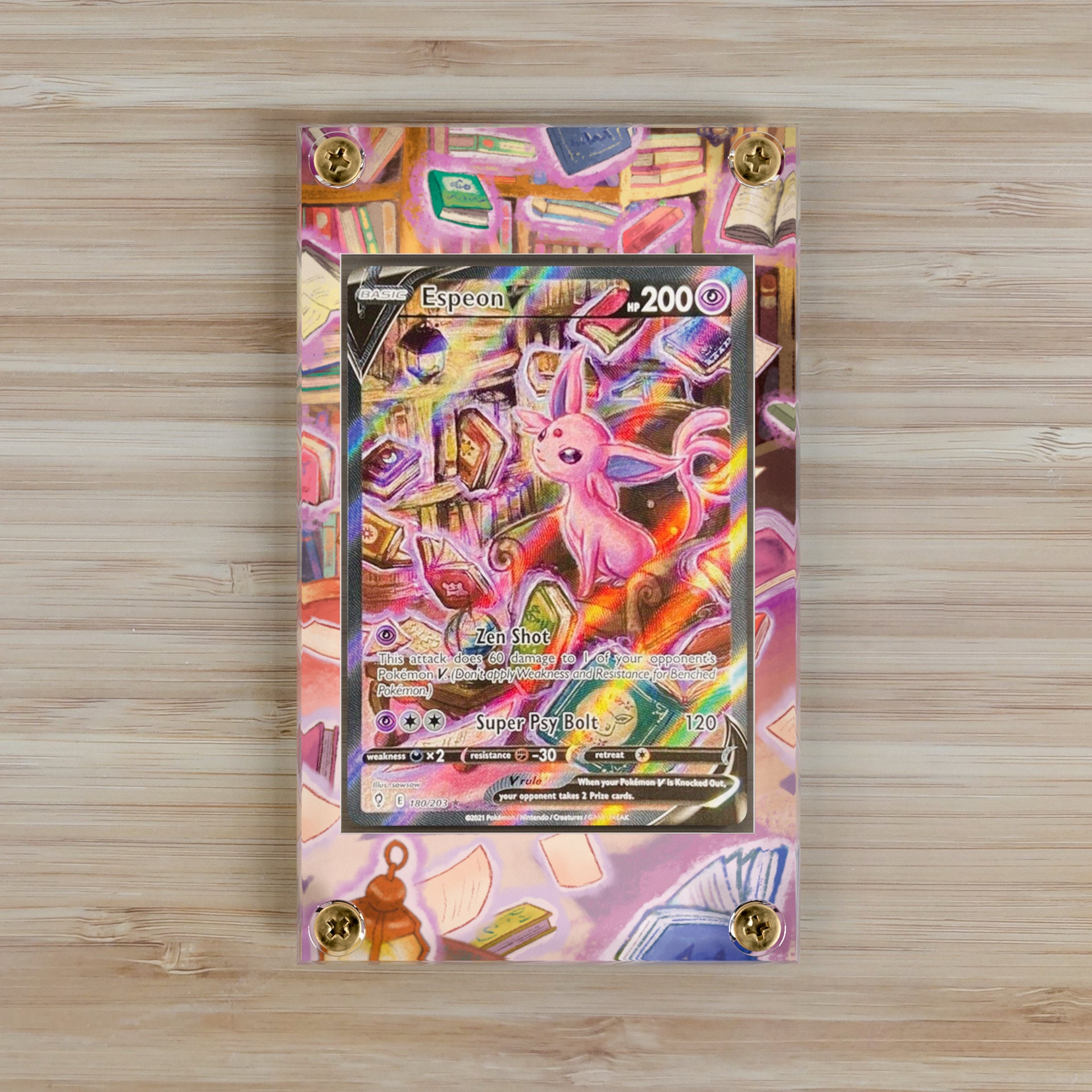 Espeon V Alternate Art Custom Pokemon Card Display Case - Etsy