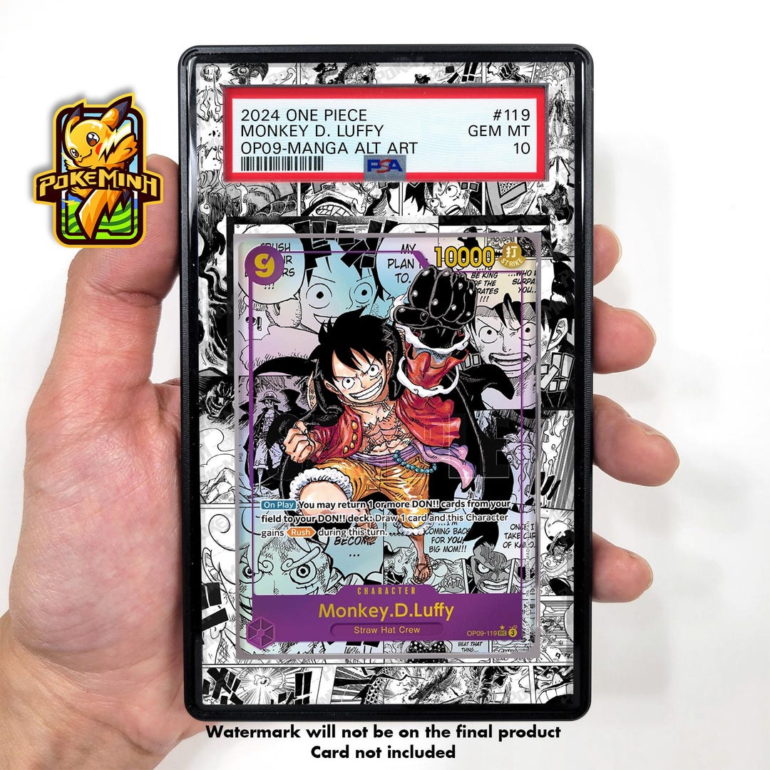 Monkey D. Luffy OP09-119 Manga Custom One Piece Graded Display Case - Etsy