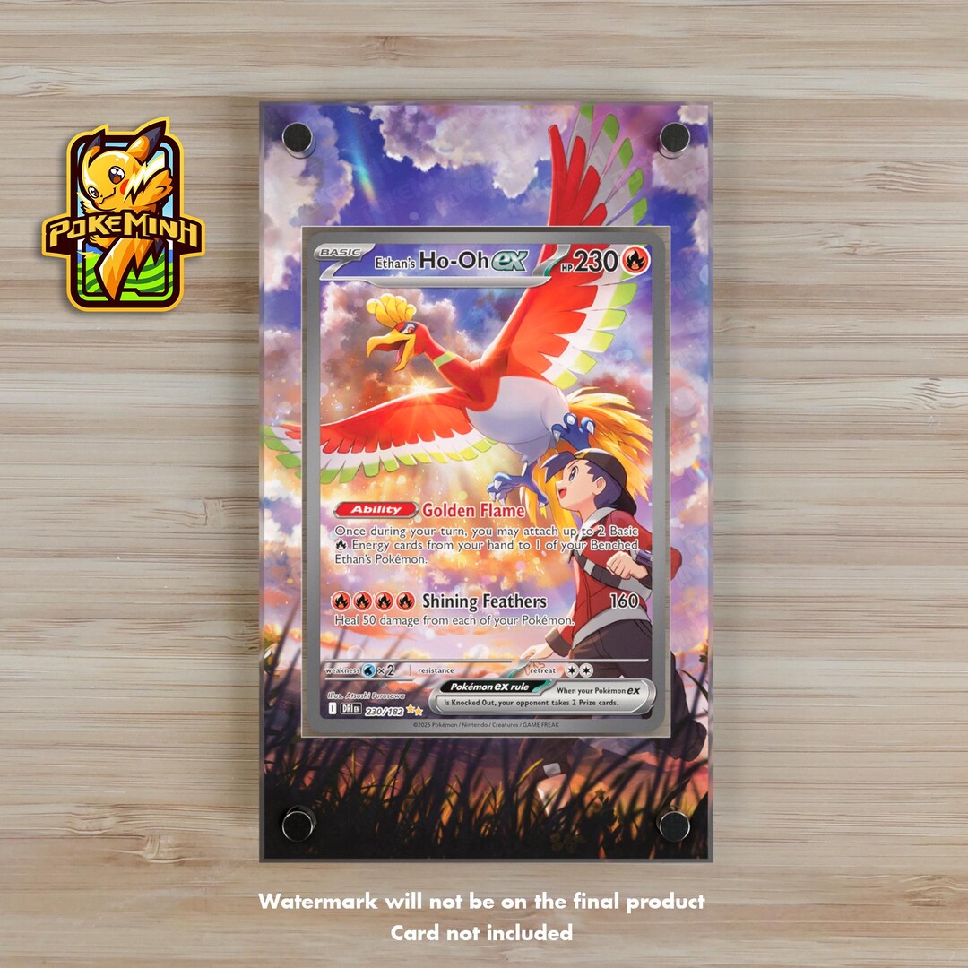 Ethan's Ho-oh EX SAR Custom Pokemon Display Case - Etsy